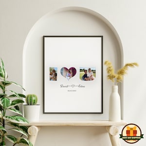 Personalized Couple Photo Collage Frame, Photo Frame, Gift for Couple ...