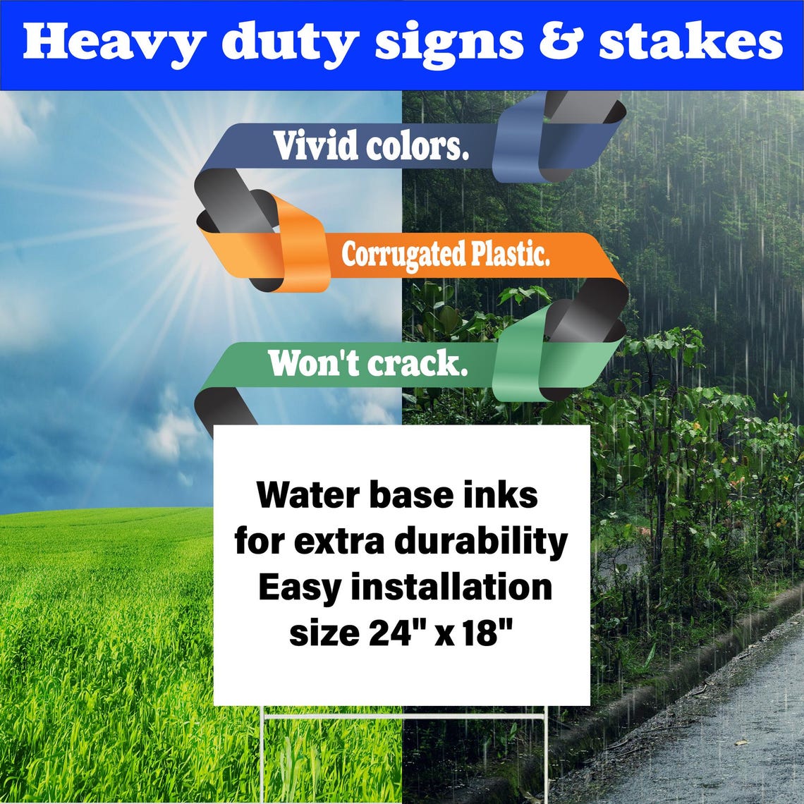 Custom Yard Sign, Build Your Own Sign, Yard Signs, Outdoor Lawn Sign ...