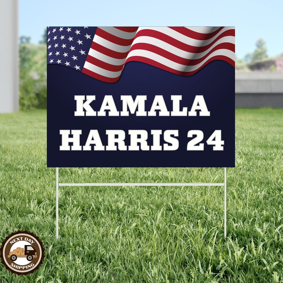 Kamala Harris 24 Yard Sign, Presidential Yard Sign, Kamala Harris Sign ...