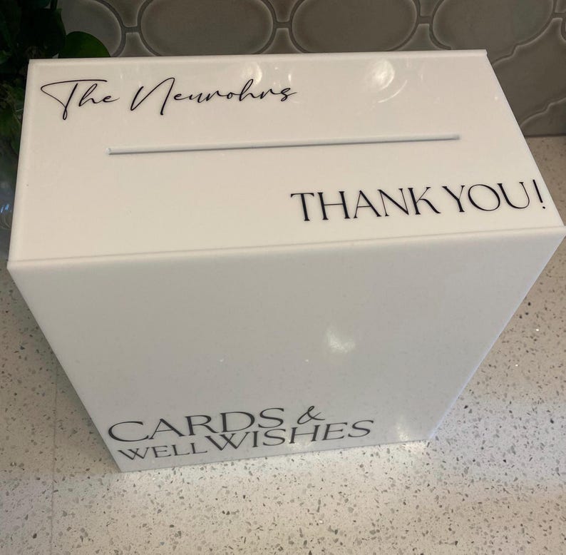 Acrylic Card Box for Wedding, Cards and Well Wishes, Cards and Gifts ...