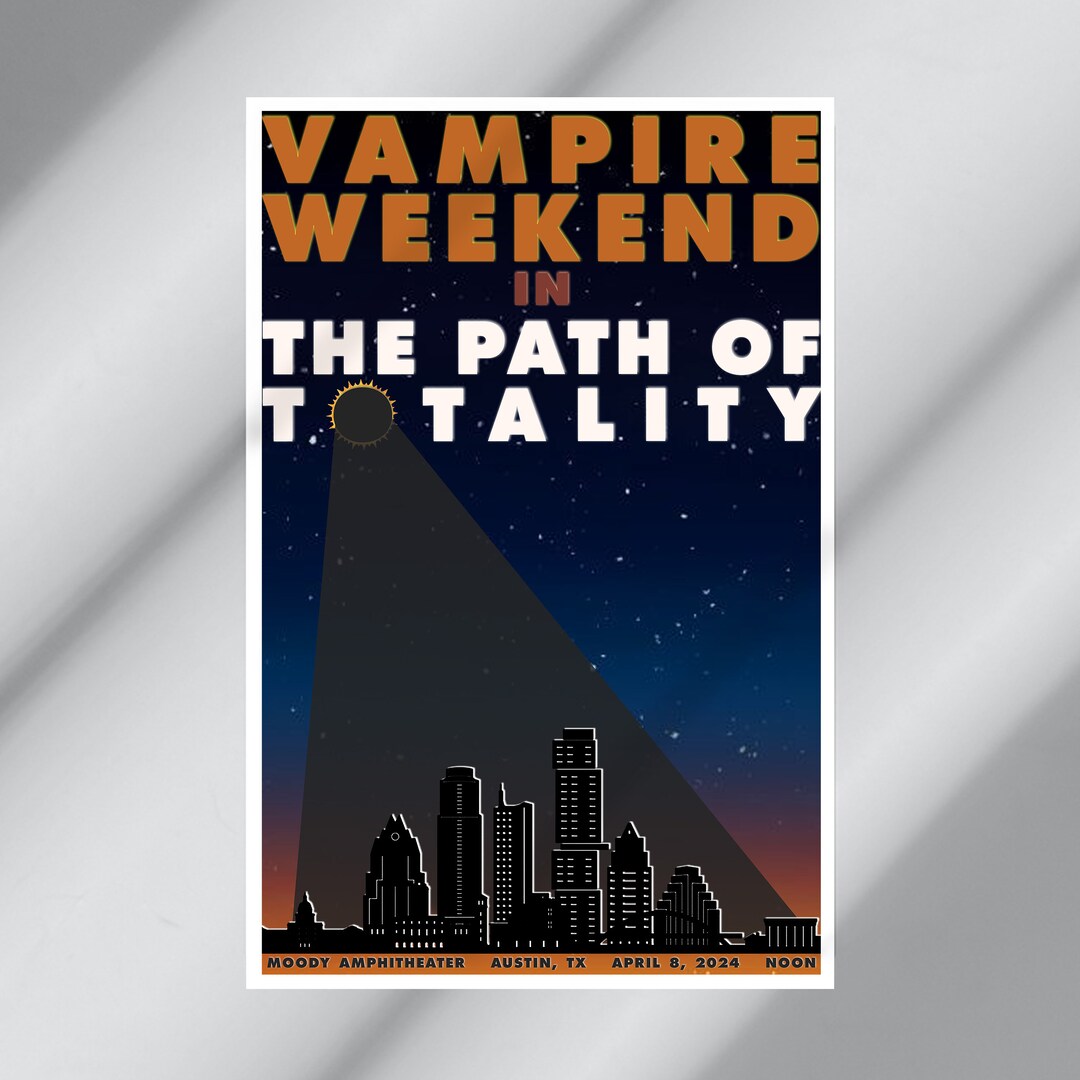 Vampire Weekend Solar Eclipse Path of Totality Print - Etsy
