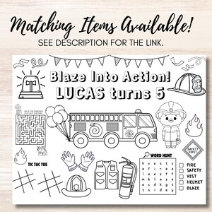 Firetruck Birthday Party Welcome Sign Custom Firefighter Party Poster ...