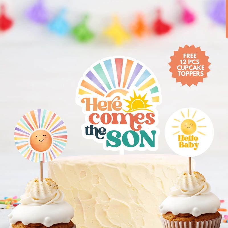 Sun Cupcake Toppers - Etsy