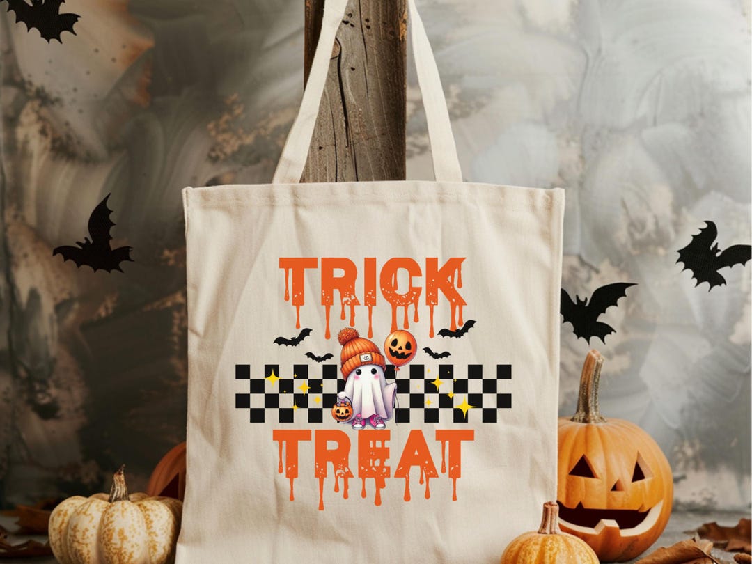 Trick or Treat Bag Png Halloween Candy Bag Retro Halloween Trick or ...