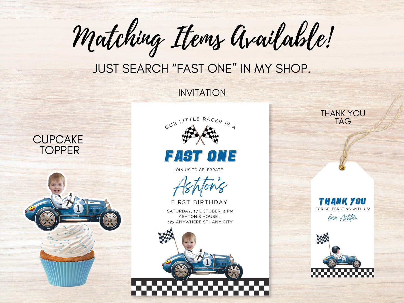 Fast One Birthday Party Welcome Sign Custom Racing Party Poster Fast ...