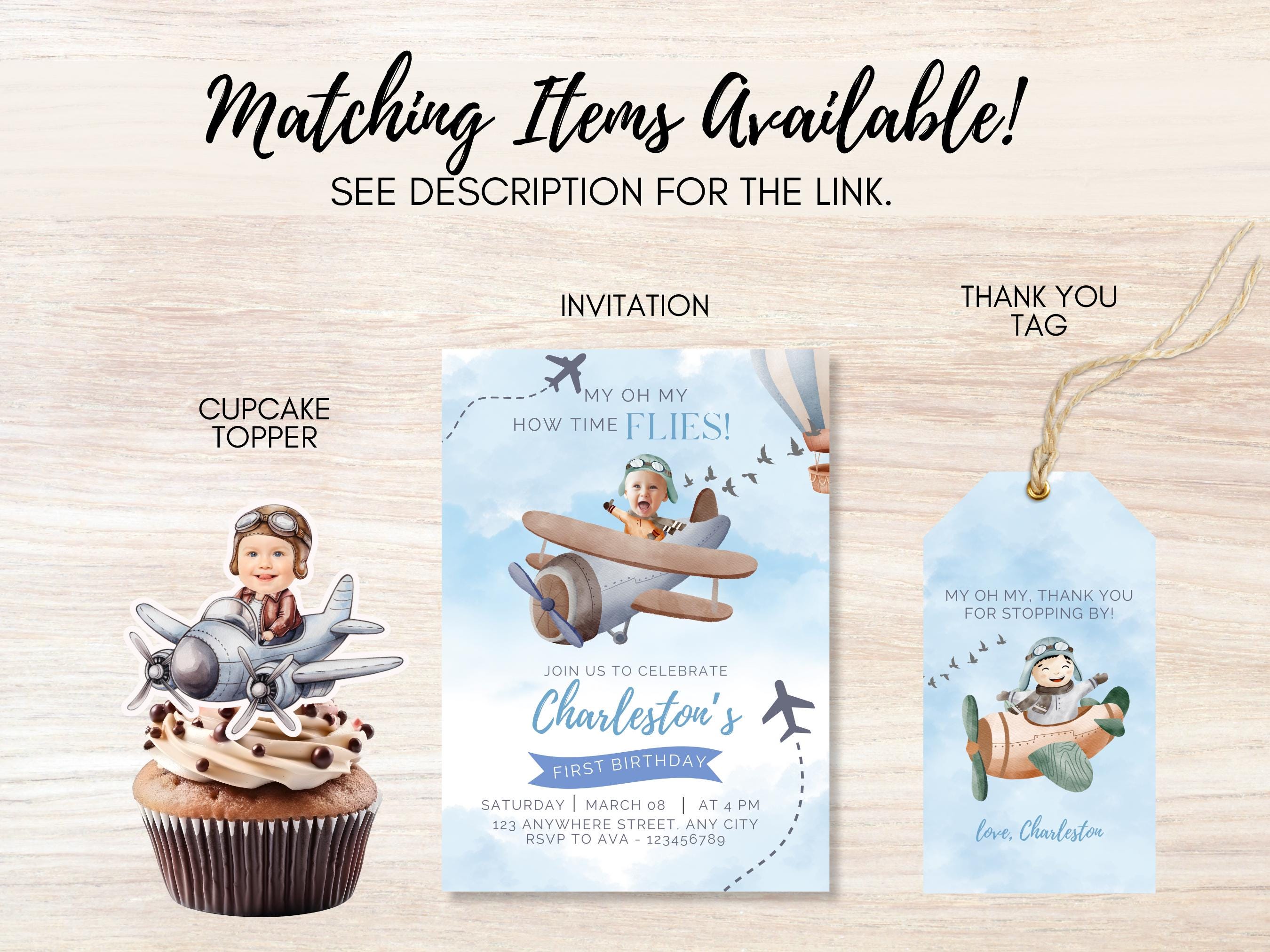 Custom Airplane Birthday Party Welcome Sign Plane Birthday Poster First ...
