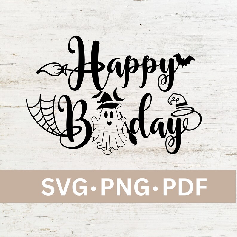 Happy Boo Day SVG Halloween Cake Topper Cute Ghost Boo Day Cake Decor ...