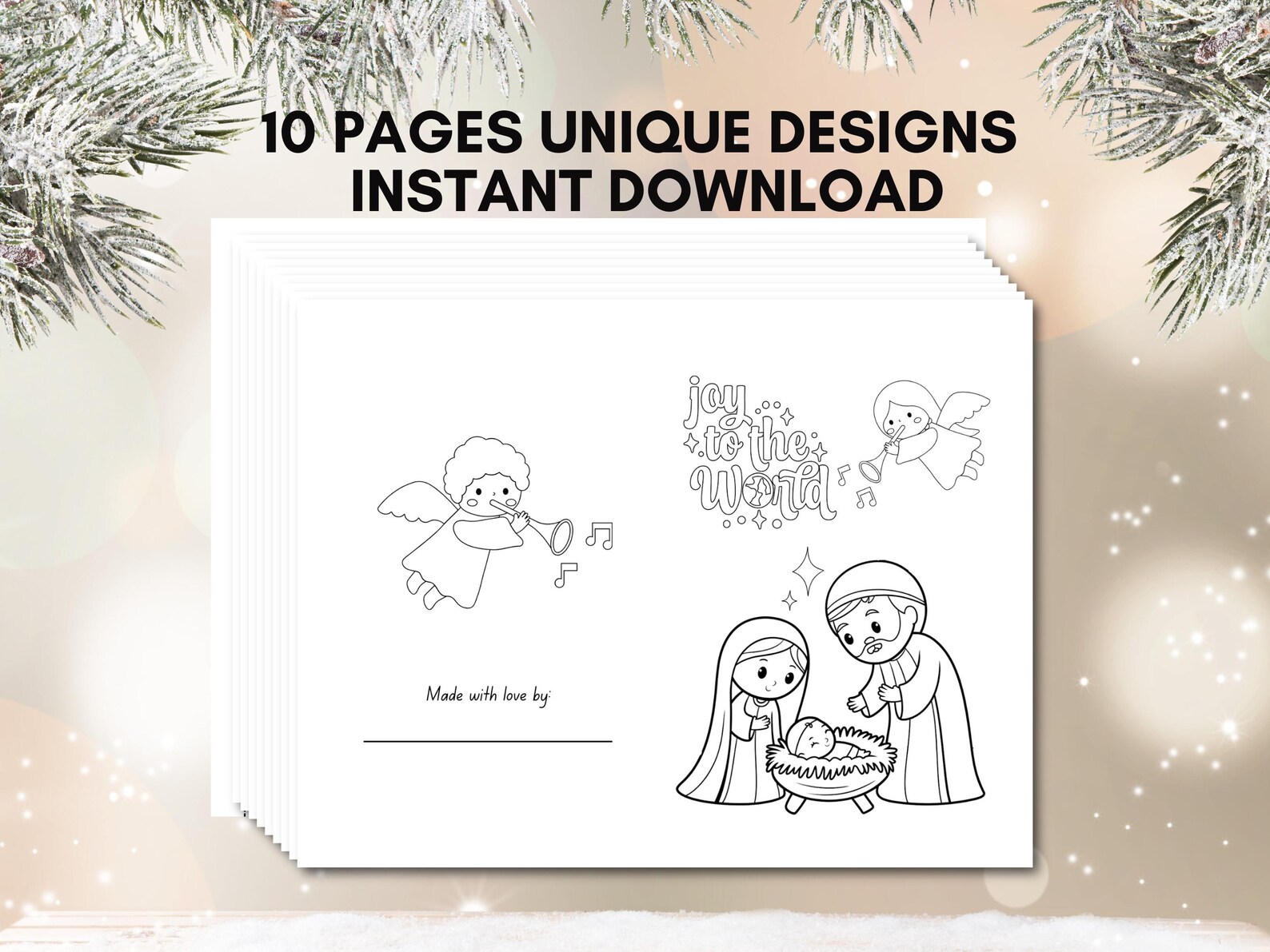 Printable Christmas Coloring Cards for Kids Winter Classroom Activities ...