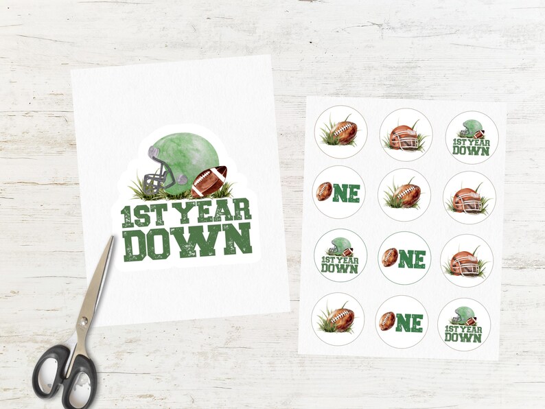 First Year Down Birthday Cake Topper One Year Down Printable Topper 1st ...