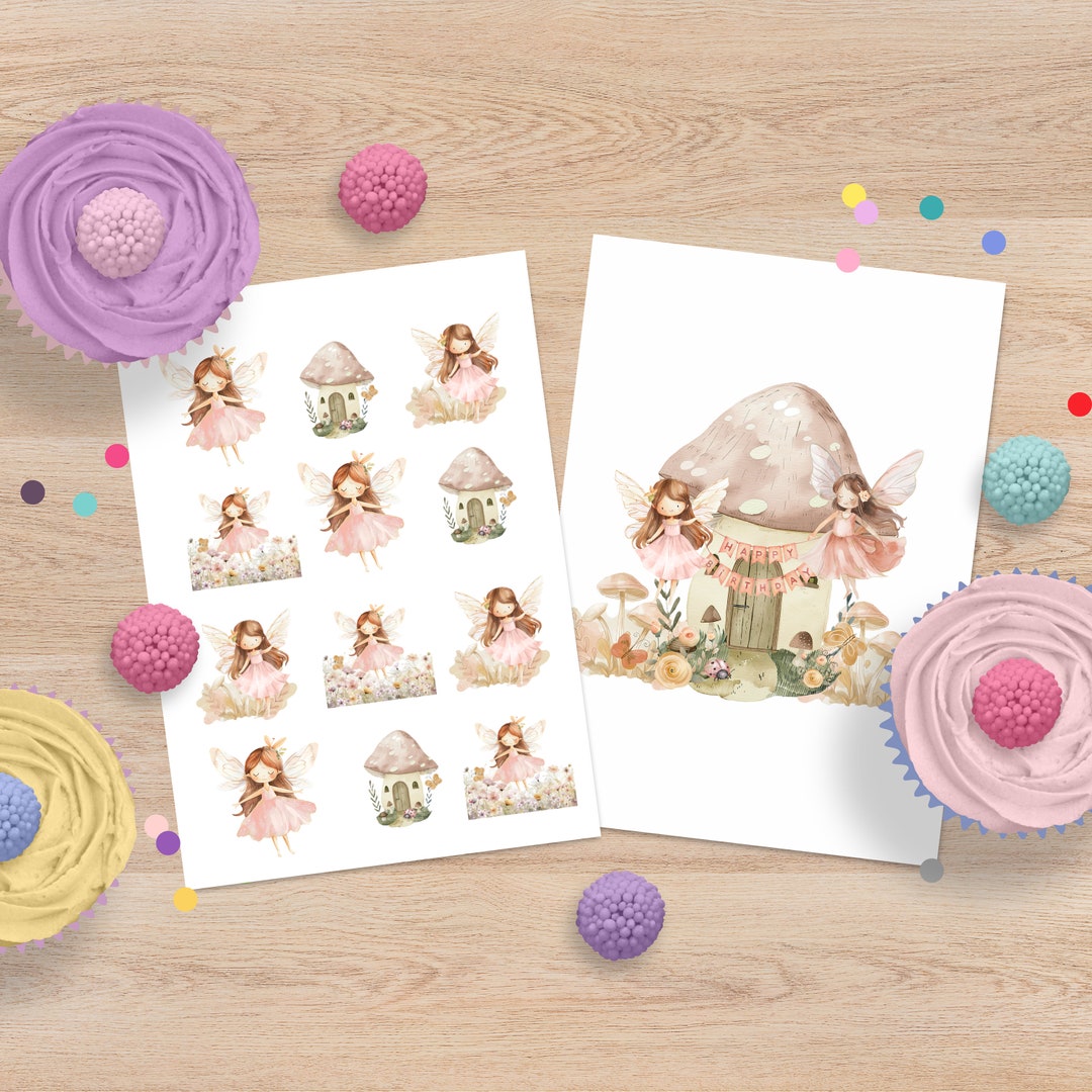 Fairy Cake Topper, Fairy Cake Decorations, Fairy Cupcake Decorations ...