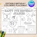Custom First Year Down Birthday Coloring Page Printable Football ...