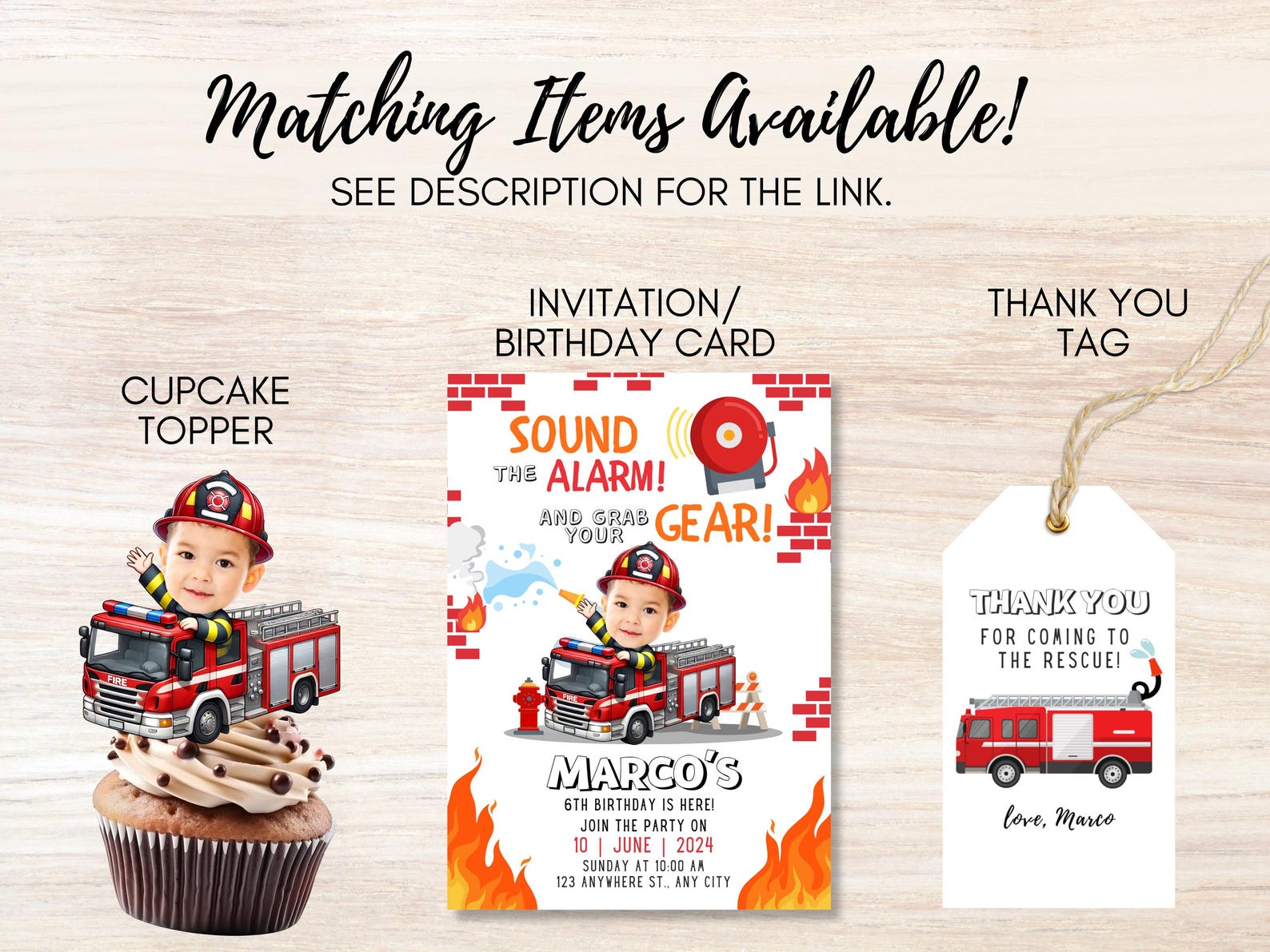 Firetruck Birthday Party Welcome Sign Custom Firefighter Party Poster ...