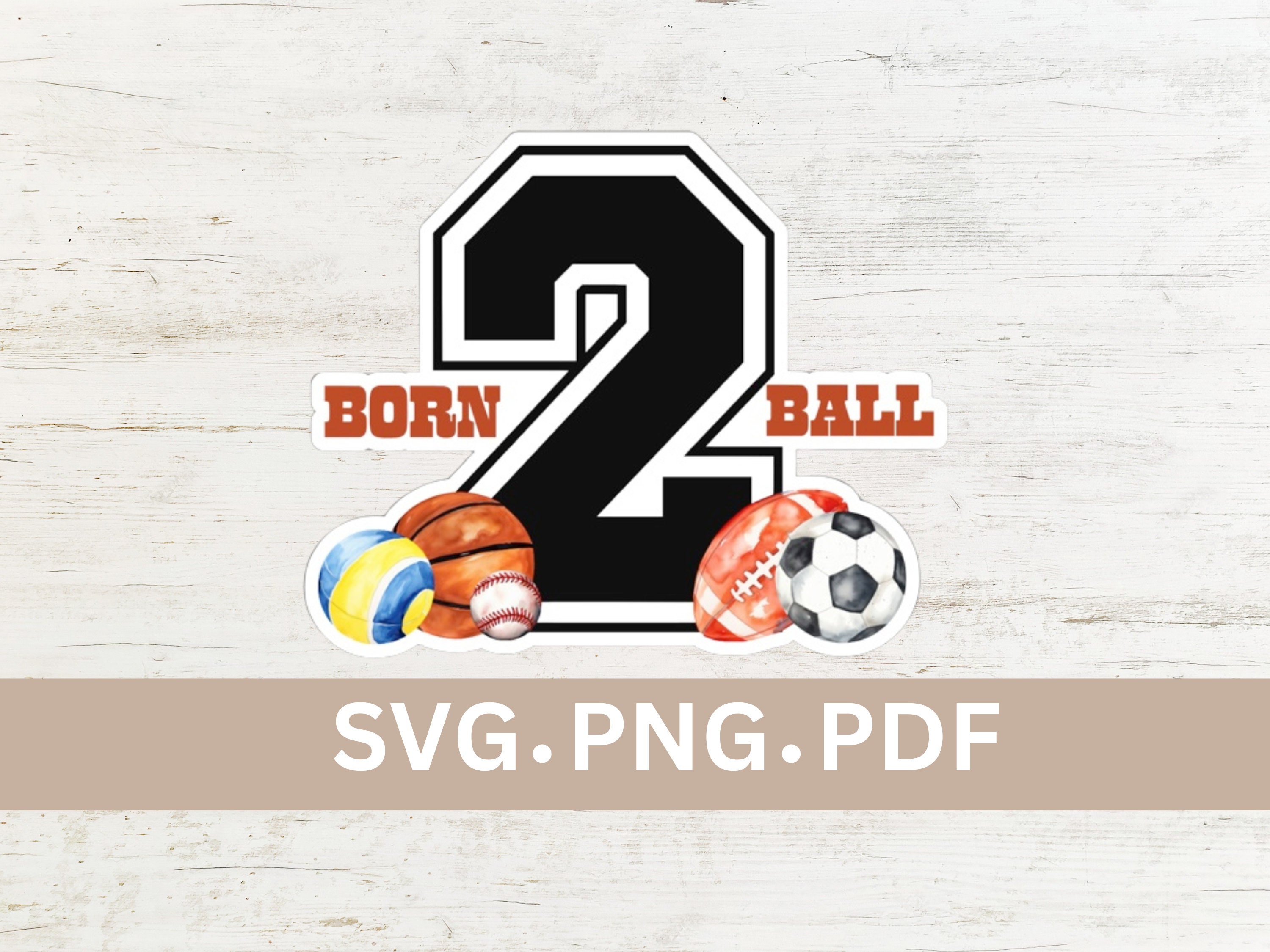 Born2ball Cake Topper 2nd Birthday Sports Themed Cake 2nd Birthday Cake ...