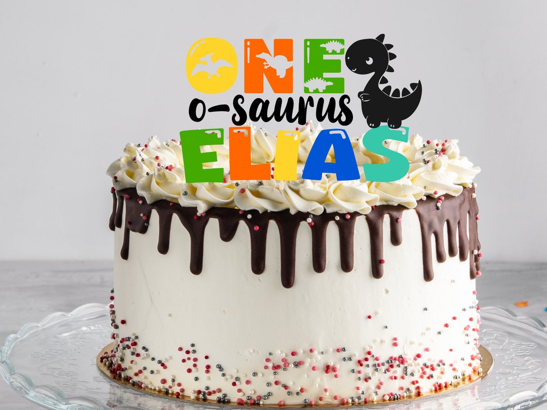 Dino Cake Topper, Custom Dino Cake Topper, Dino 1st Birthday Party ...