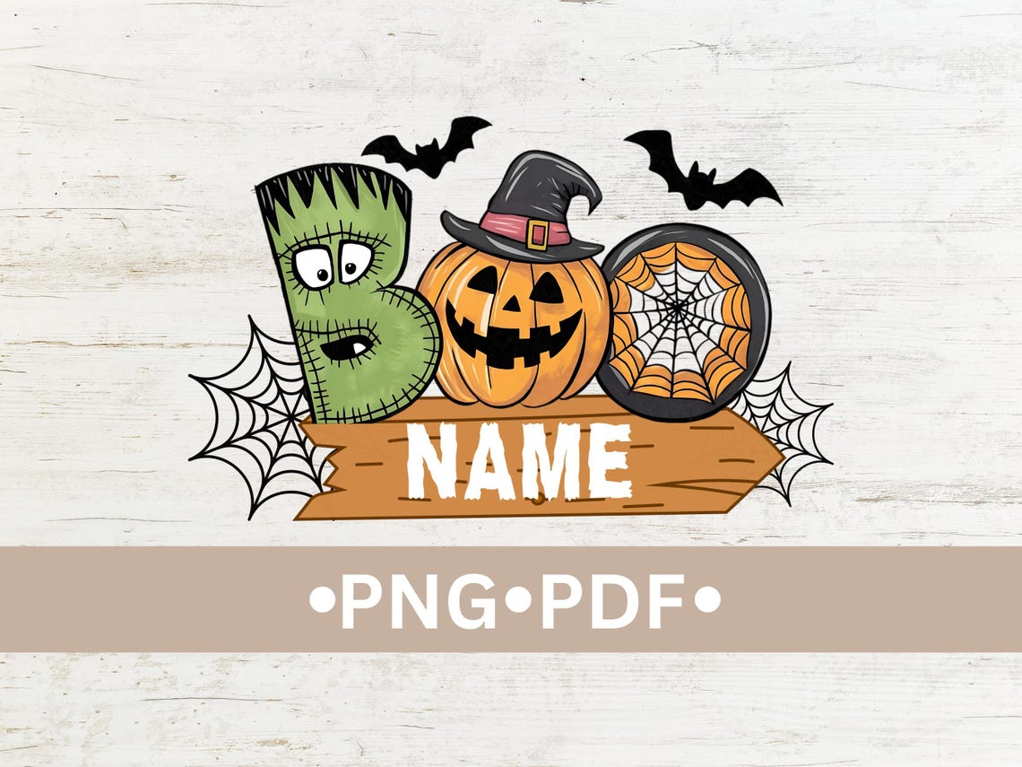 Customized Name Halloween Candy Bag Png Personalized Halloween Treat ...