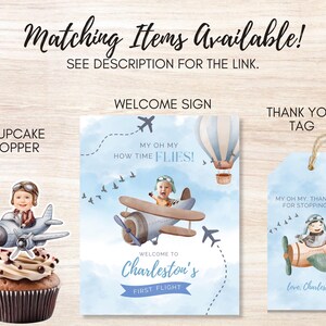 Airplane Birthday Invitation First Flight Party Invite Airplane Party ...