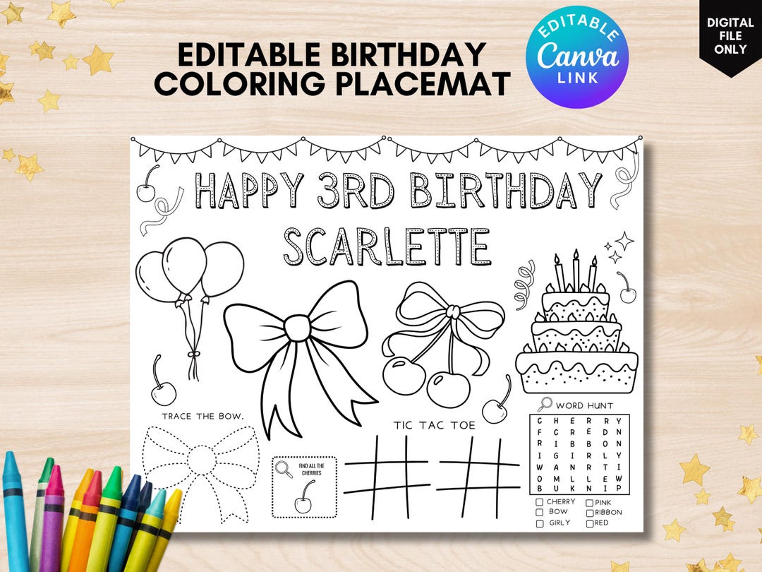 Coquette Birthday Coloring Page Printable Coquette Party Activity ...