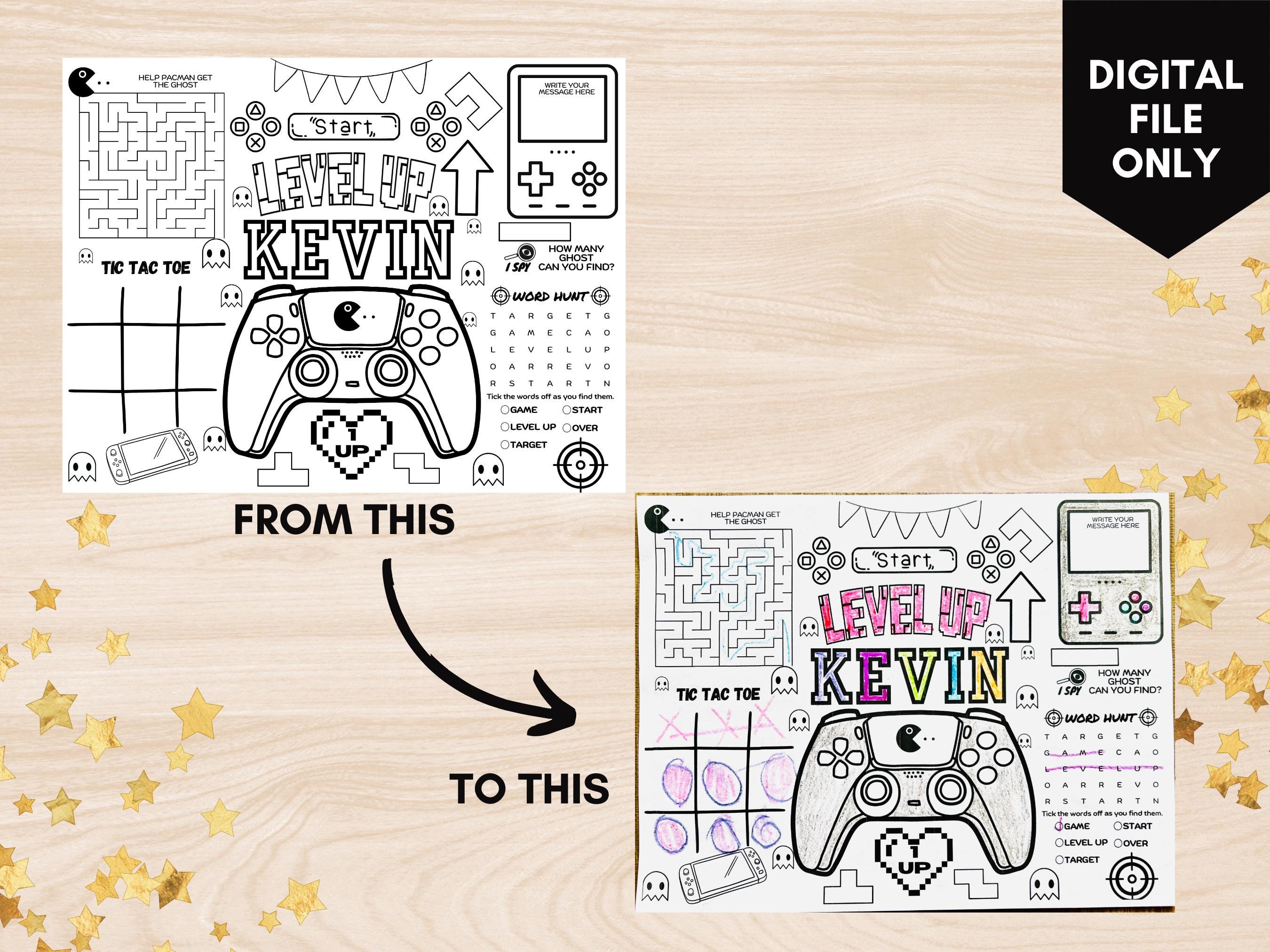 Custom Gaming Birthday Coloring Page Gamer Birthday Printable Coloring ...