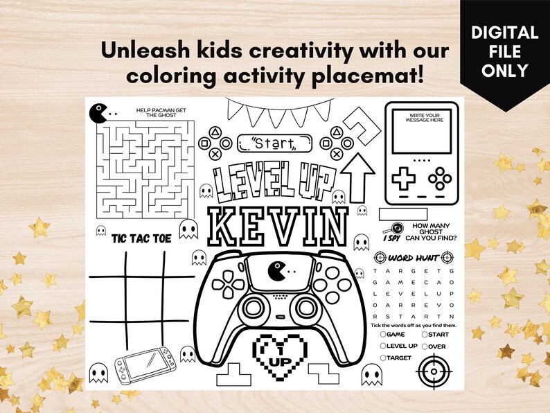 Custom Gaming Birthday Coloring Page Gamer Birthday Printable Coloring ...