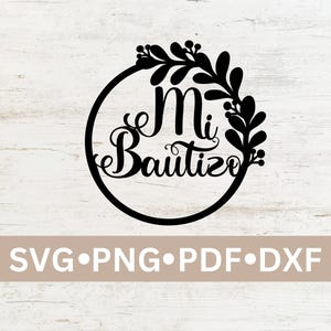 Mi Bautizo Baptismal Cake Topper, God Bless Cake Topper, Christening ...