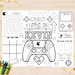 Custom Gaming Birthday Coloring Page Gamer Birthday Printable Coloring ...