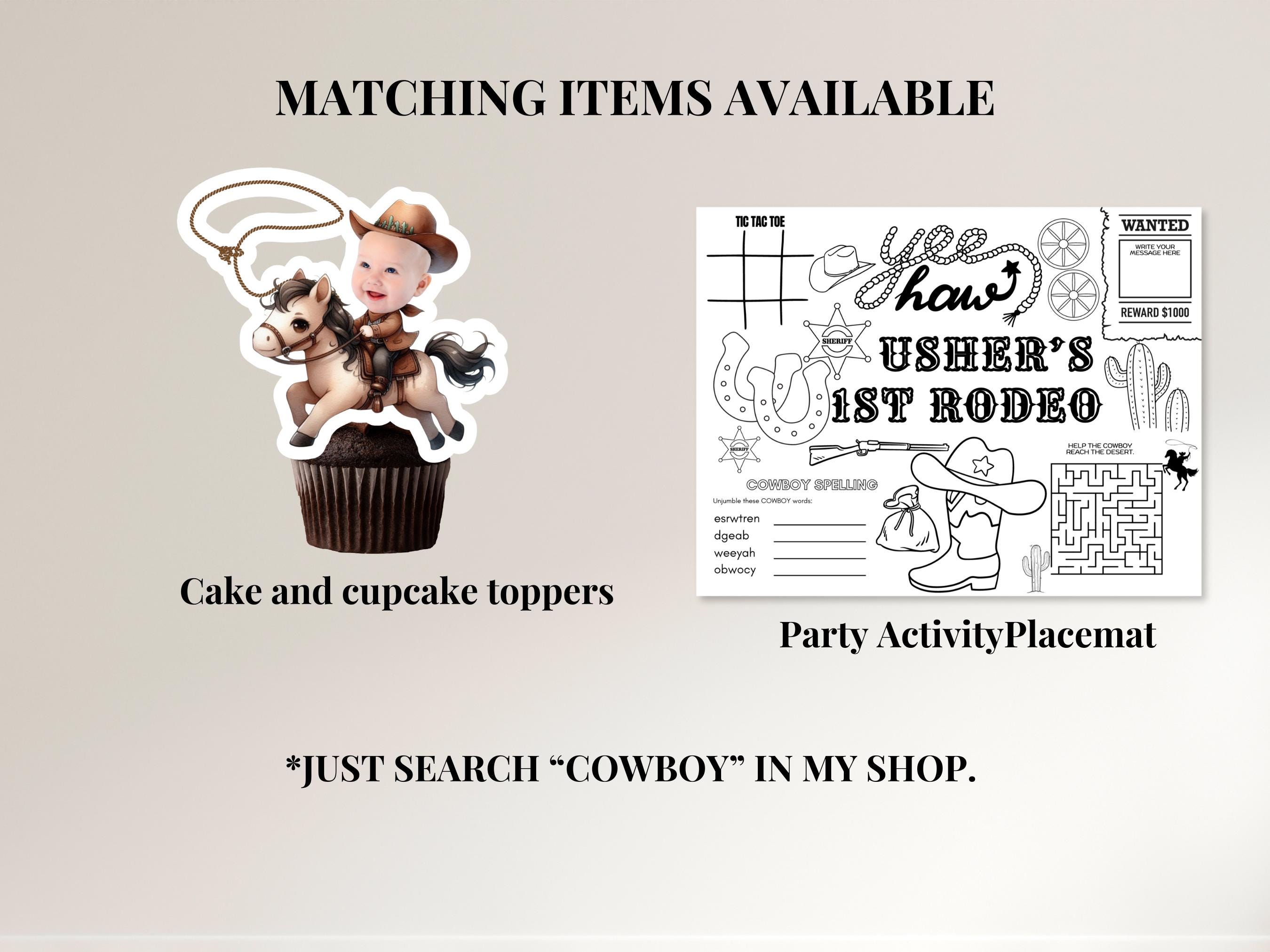 First Rodeo Milestone Poster Editable Template Cowboy Birthday Party ...