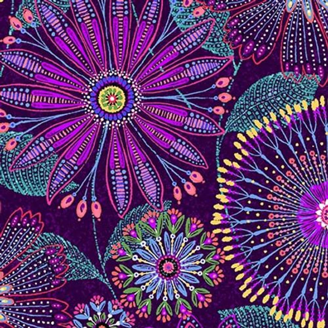 Wide Backs 108 Inch | Flora Dora by Color Principle | Purple | Henry ...