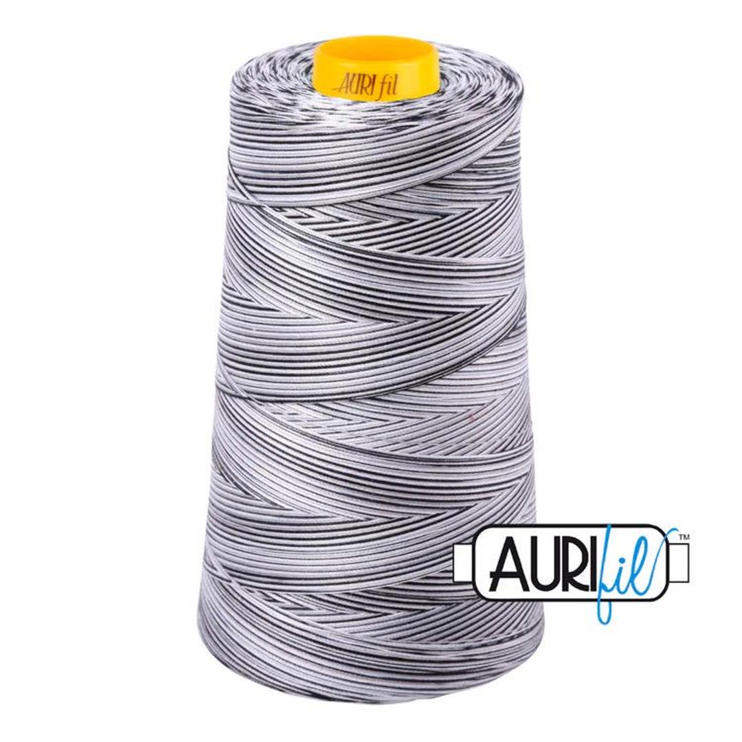 Aurifil Forty3 Cotton Thread | 40wt, Variegated Black & White, 3280 ...