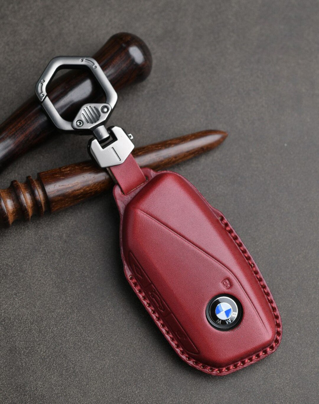 Leather Key Fob Cover for BMW 7 Series X1 X5 X6 X7 Ix XM 735li ...