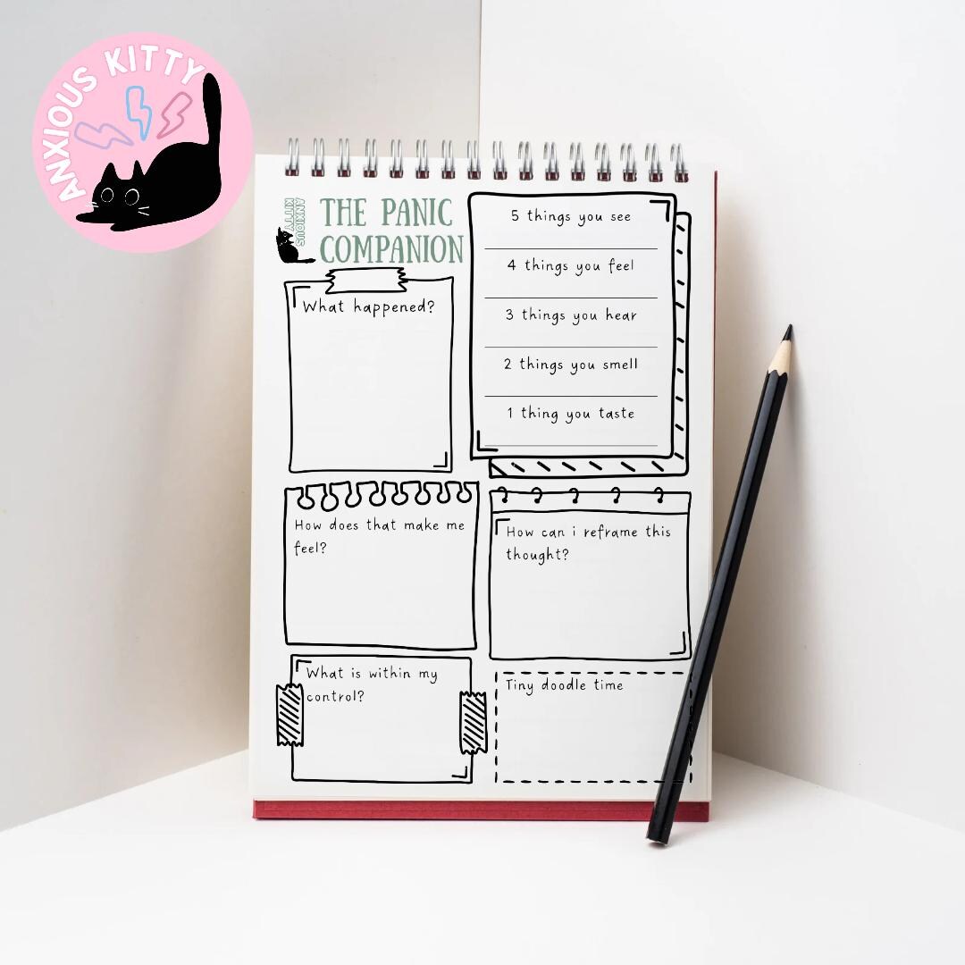 The Panic Companion Printable | Grounding Worksheet for Anxiety & Panic ...