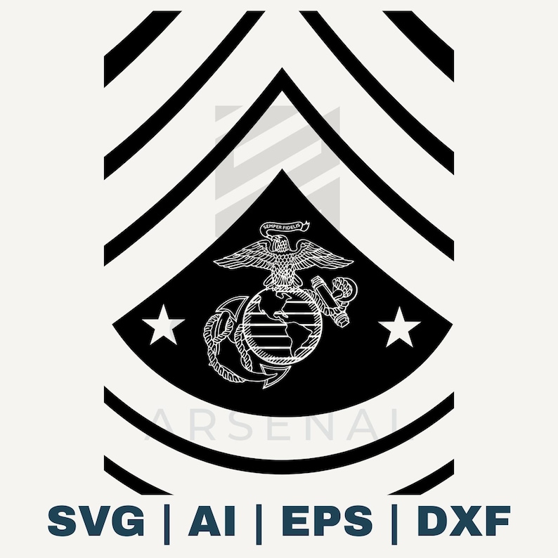 USMC Sergeant Major SVG, Marine Corps, Sergeant Major, Eagle Globe and ...