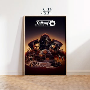 Fallout 76 Poster, Post Apocalyptic World Art Print, Vault Dweller ...