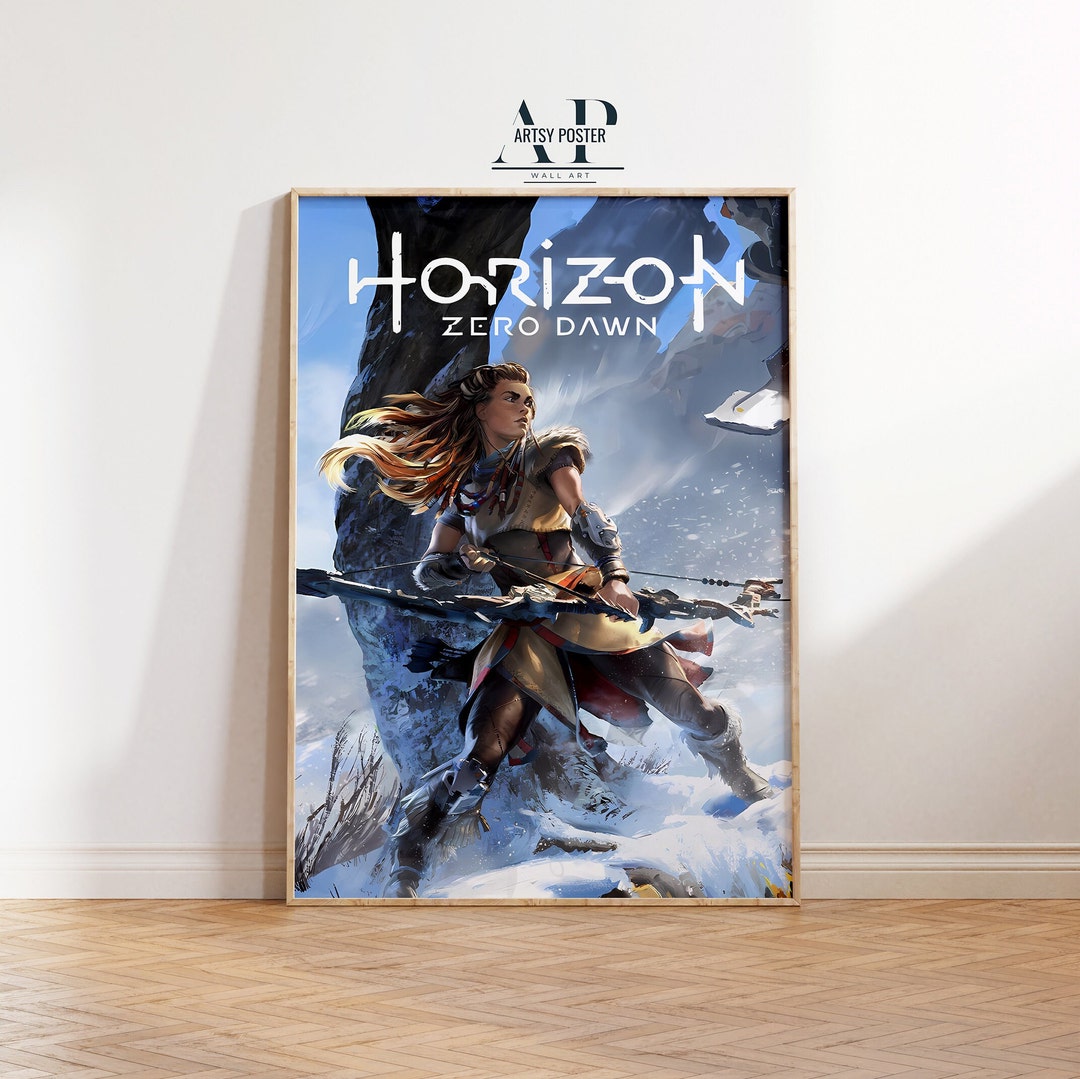 Horizon Zero Dawn Poster: Aloy Action Scene, Gamer Wall Art - Etsy
