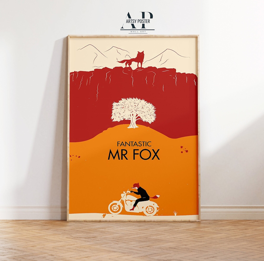 Fantastic Mr. Fox Poster, Wes Anderson Movie Art Print - Etsy