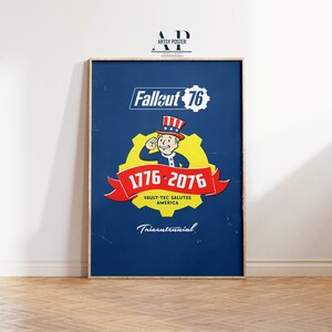 Fallout 76 Poster, Post Apocalyptic World Art Print, Vault Dweller ...