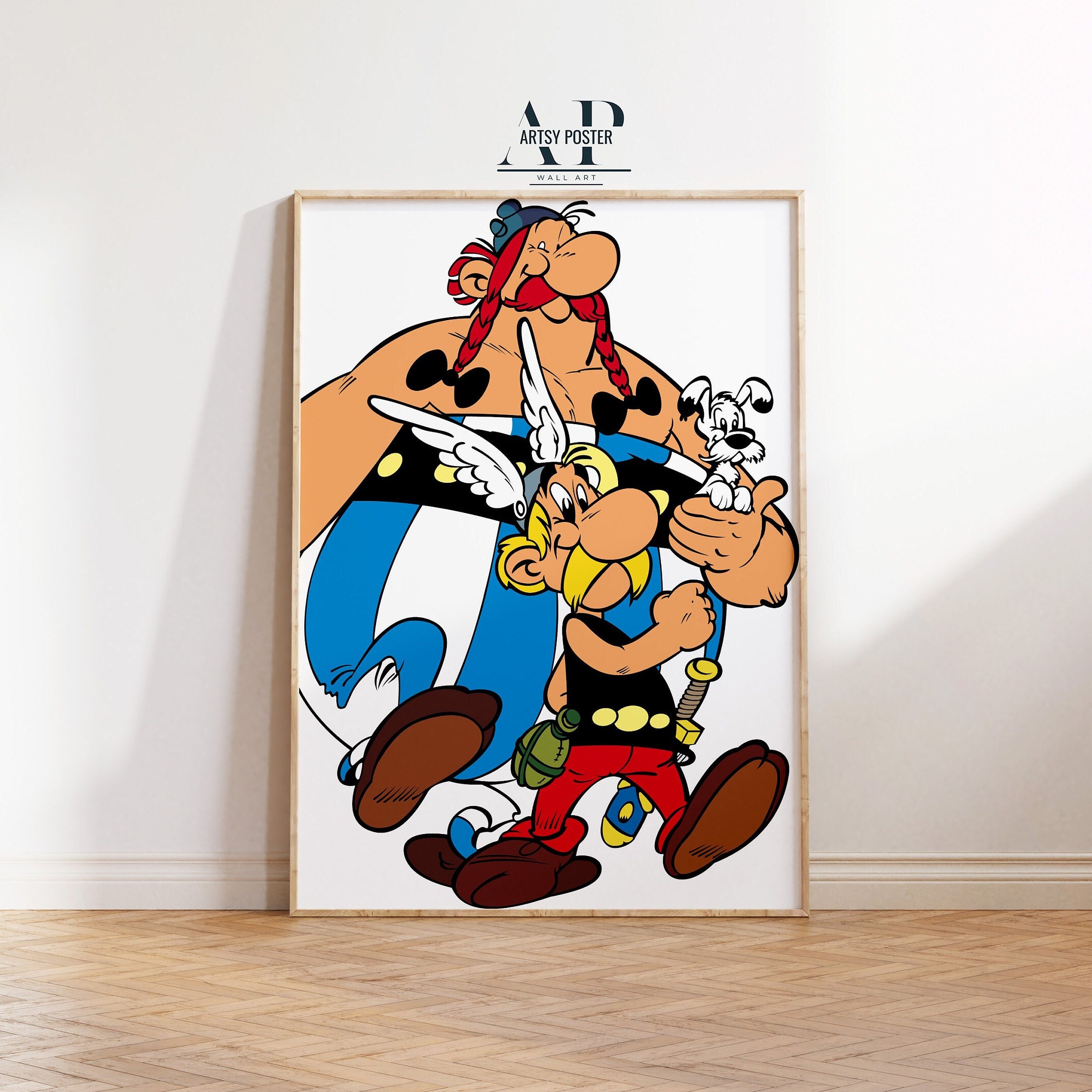 Asterix and Obelix Poster, Cartoon Heroes Wall Art, Fine Art Print ...