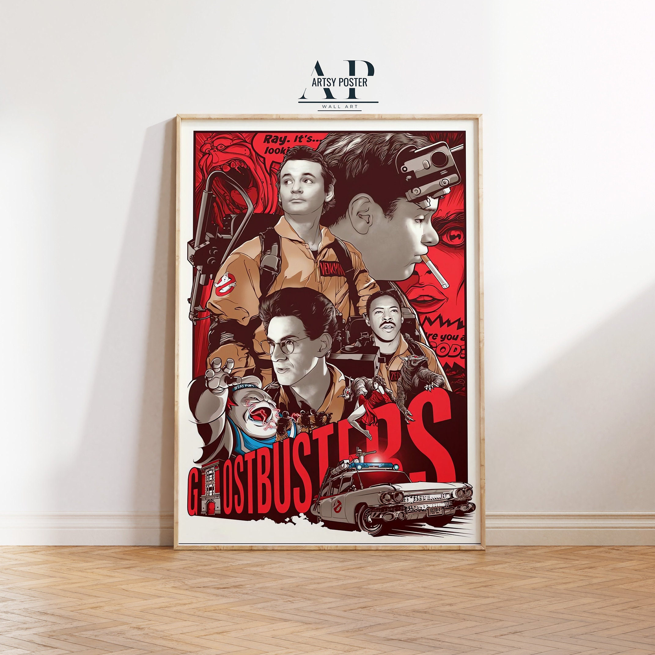Ghostbusters Classic Movie Poster Vintage 1980s Film Art Print Iconic ...