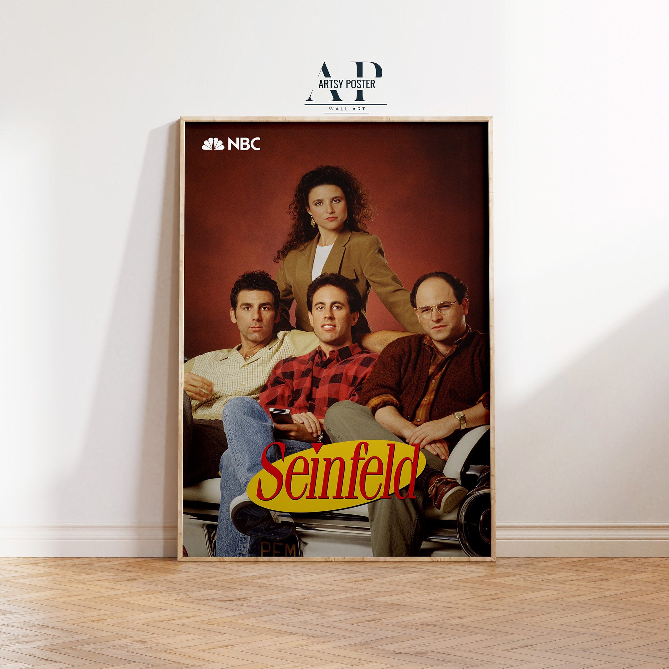 Seinfeld TV Show Poster, Retro Comedy Series Print, Jerry, Elaine ...