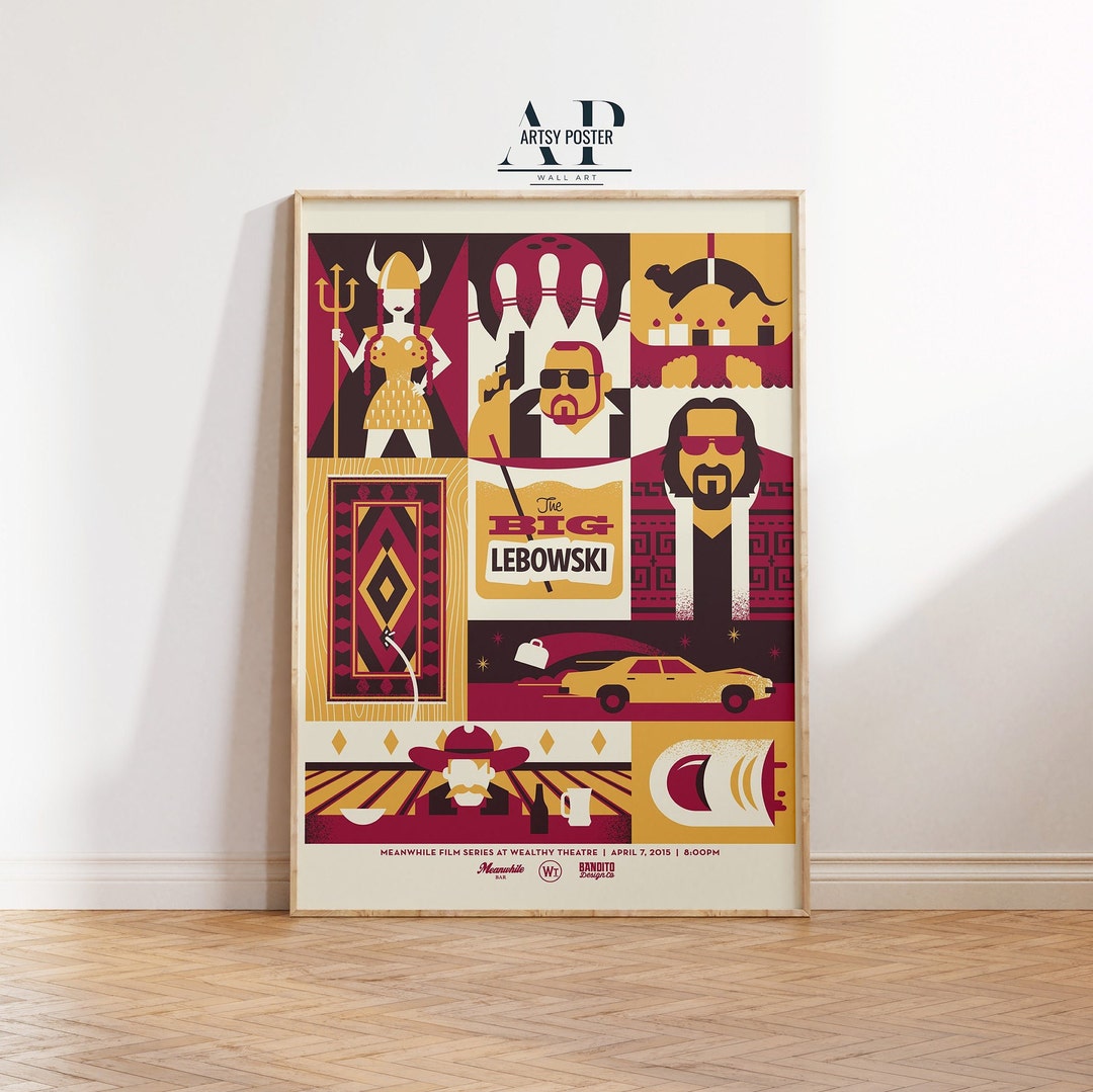 The Big Lebowski Poster: Cult Classic Movie Art Print - Etsy