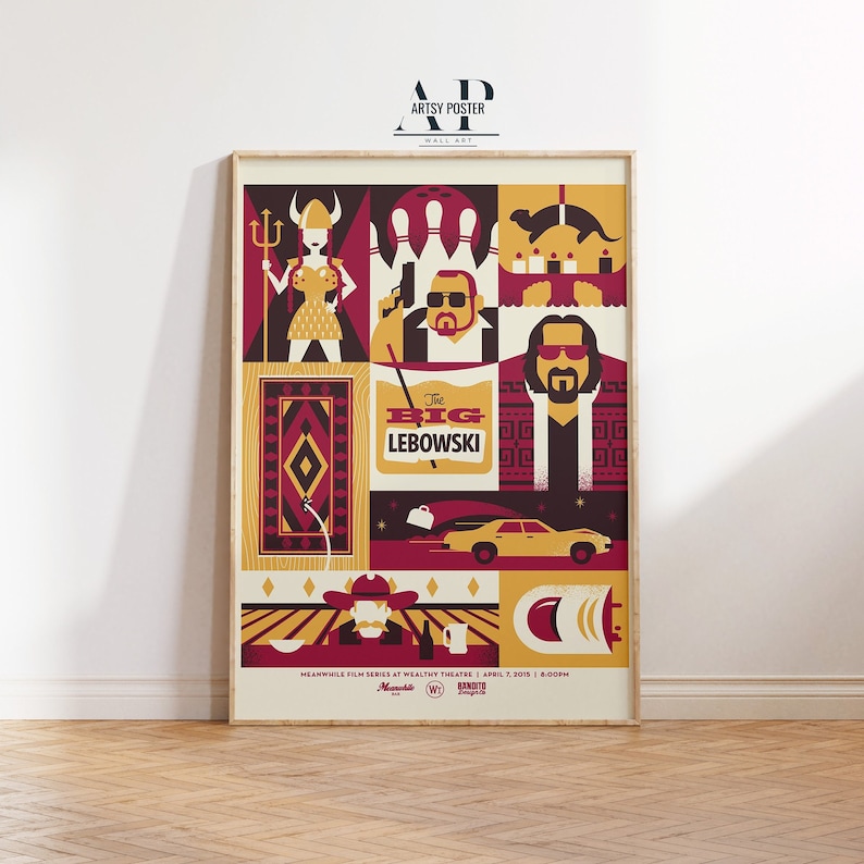 The Big Lebowski Poster: Cult Classic Movie Art Print - Etsy