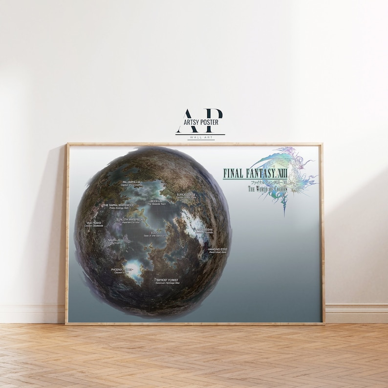 Final Fantasy World Map Poster: Vintage RPG Gamer Art Print - Etsy
