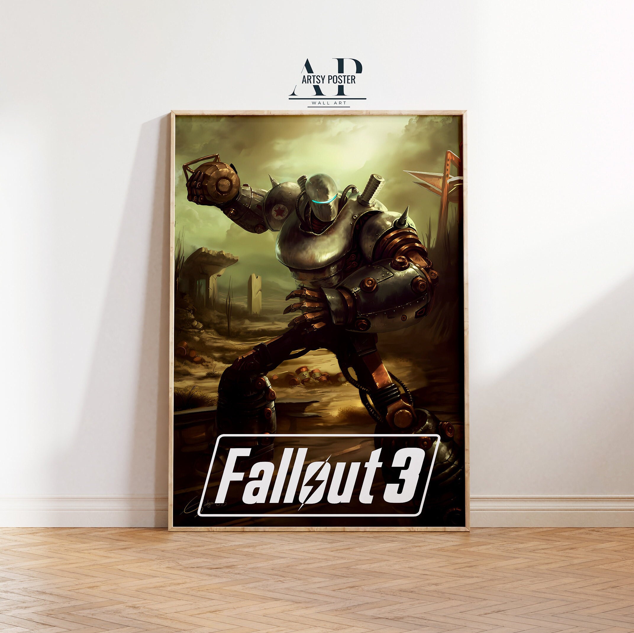 Fallout 3 Poster, Retro Video Game Wall Art, Unique Gamer Wall Decor ...
