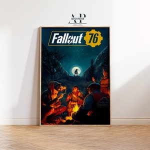 Fallout 76 Poster, Post Apocalyptic World Art Print, Vault Dweller ...