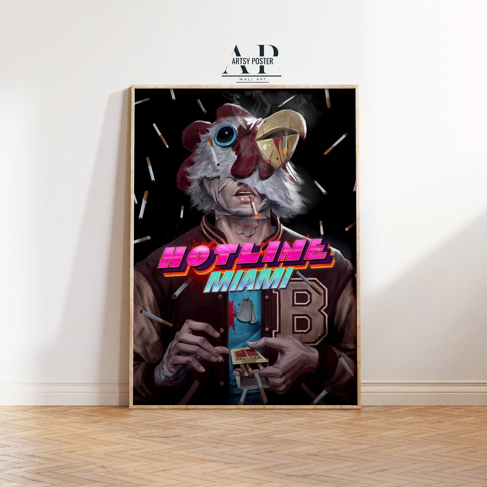 Hotline Miami Poster: Neon Retro 80s Video Game Art Print - Etsy