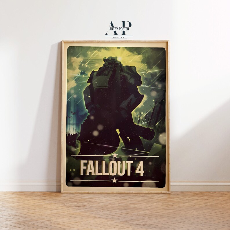 Dystopian Fallout 4 Poster Unique Wall Art for Gaming Room Decor Fine ...