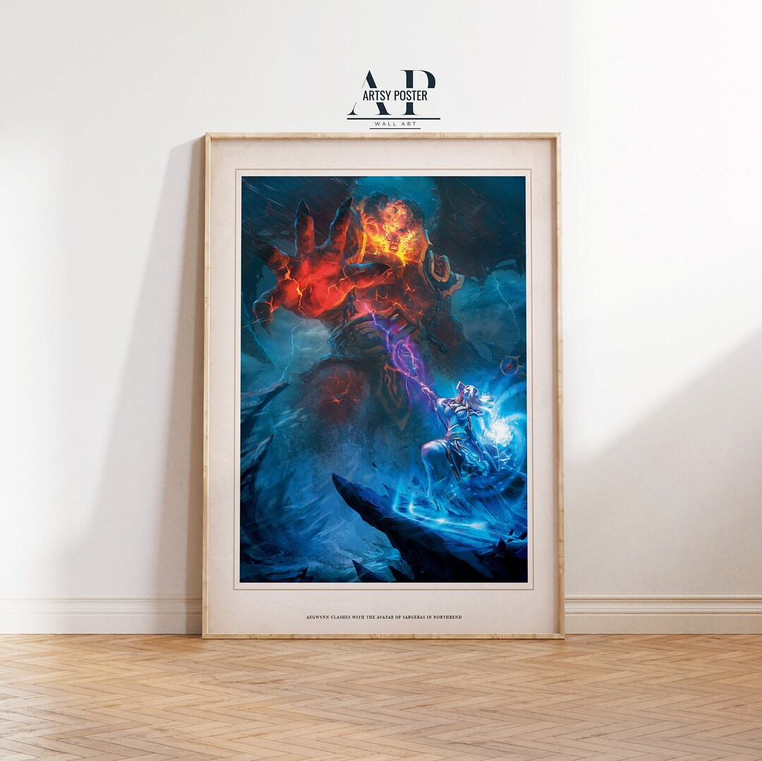Wow Epic Battle Art Poster: Aegwynn Vs Sargeras - Etsy