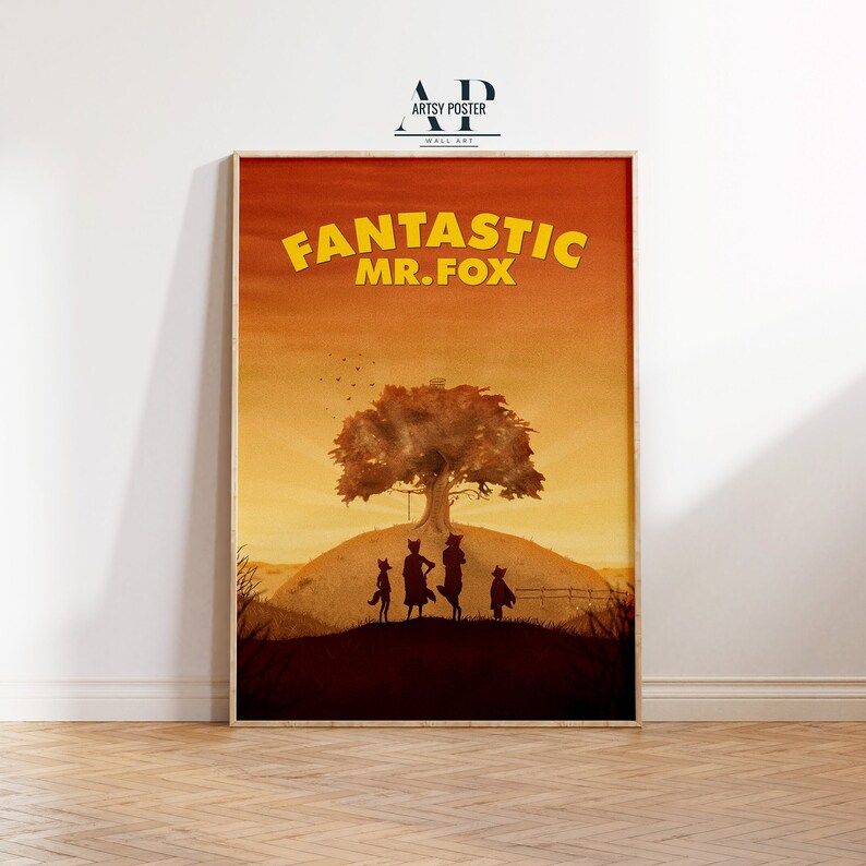 Fantastic Mr. Fox Poster, Wes Anderson Movie Art Print - Etsy
