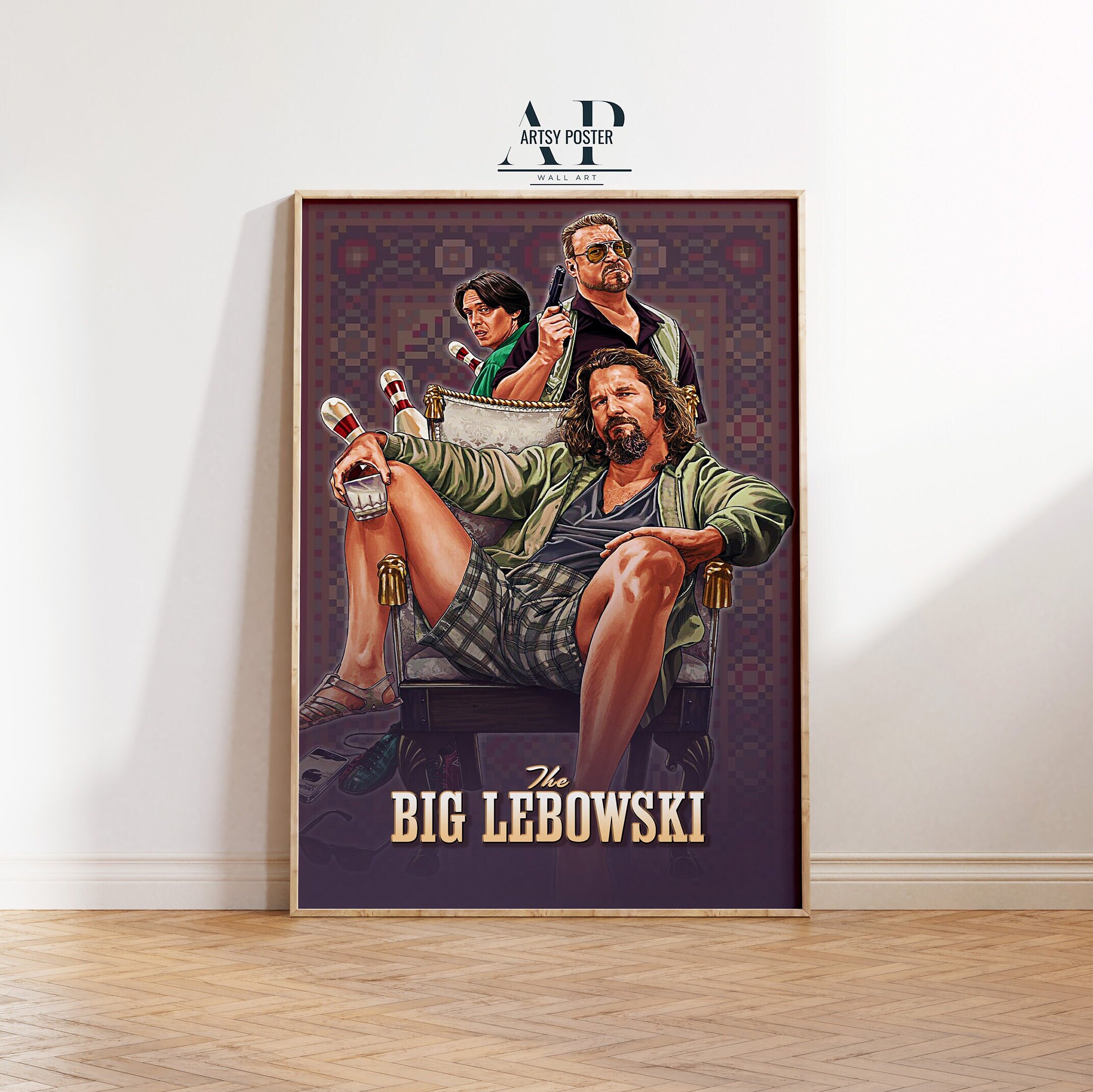 The Big Lebowski Movie Poster Cult Classic Film Print Coen Brothers ...