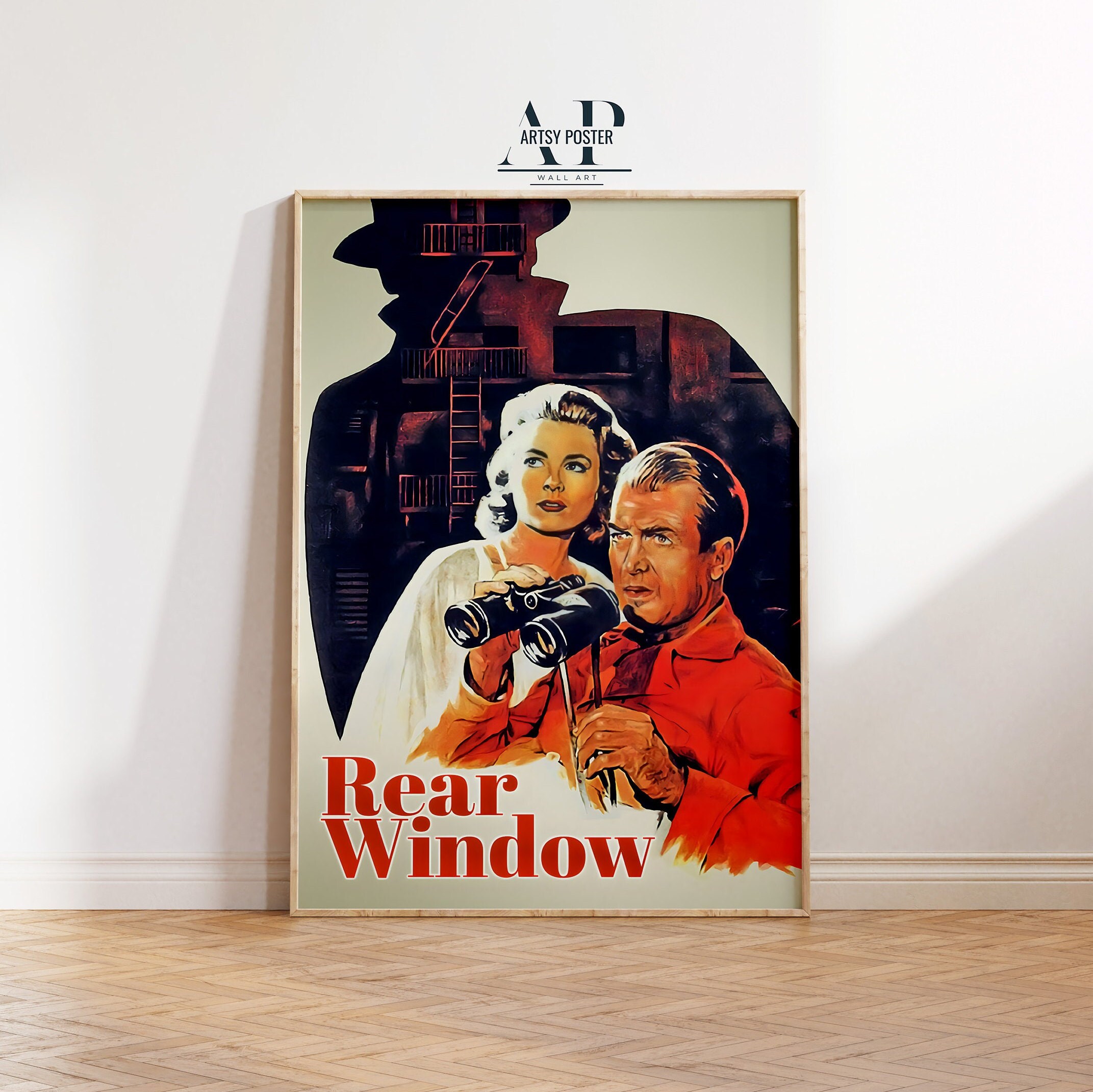 Rear Window Movie Poster, Alfred Hitchcock, James Stewart, Grace Kelly ...