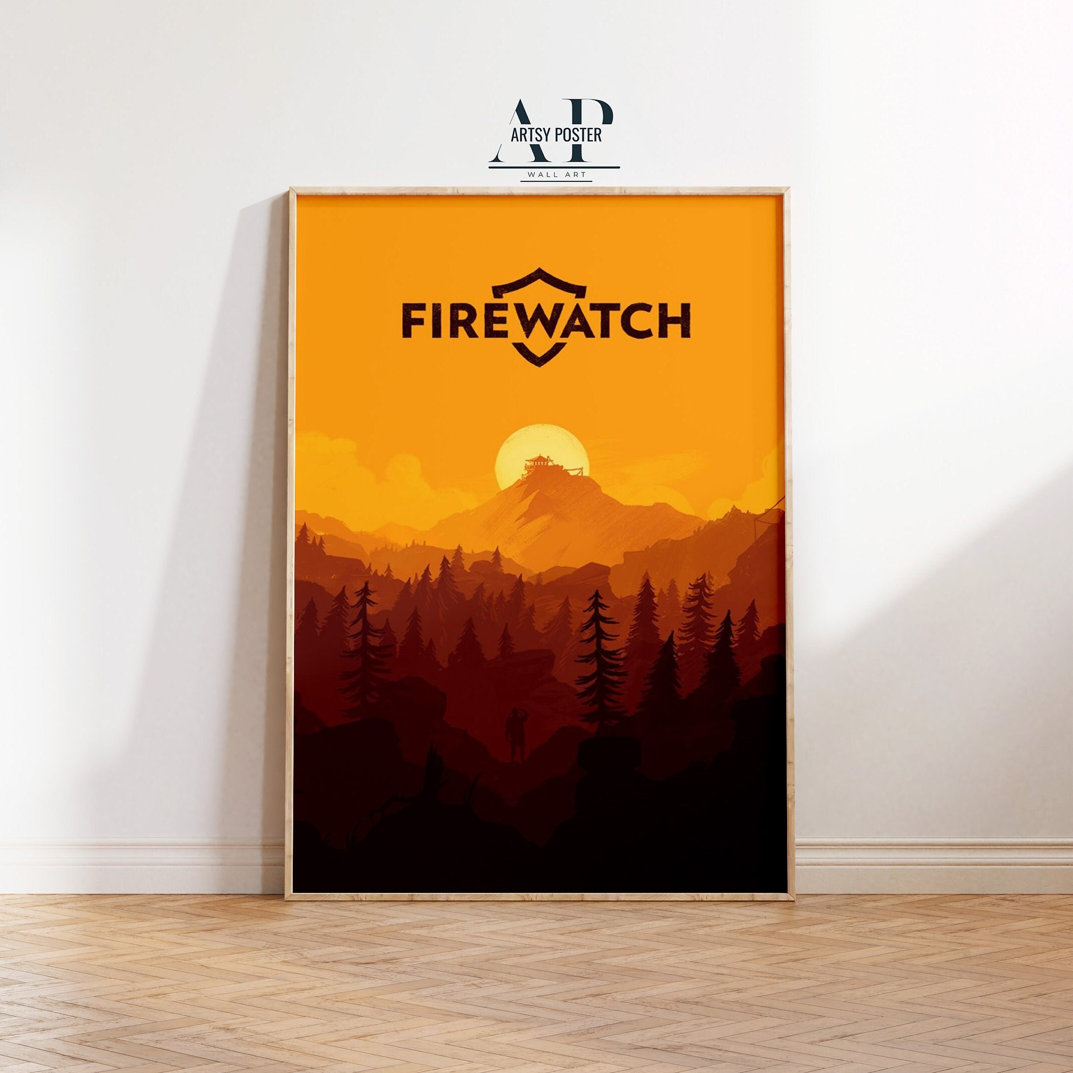 Firewatch Game Poster, Wyoming Wilderness Wall Art, Gaming Room Decor ...